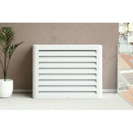 Cache bloc extérieur clim design WPC blanc durable Antares